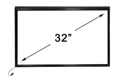 32" IR Touch Screen Overlay, 10 point multi-touch, with safety glass a