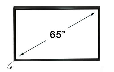 65" IR Touch Screen Overlay, 10 point multi-touch, with safety glass a